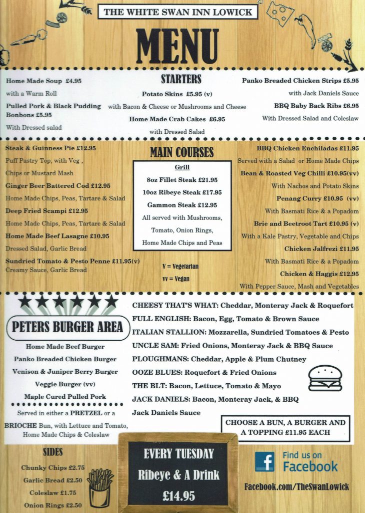 Menu-2018 - The White Swan